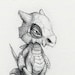 Cubone - 5 X 7" Print (pokemon Drawing, Art, Artwork, Gaming, Nintendo ...