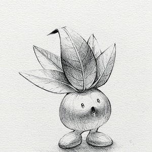 Oddish - 5 X 7" Print (pokemon Drawing, Art, Artwork, Gaming, Nintendo ...