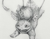 Ivysaur 8 X 10 Print pokemon Drawing Art Artwork - Etsy