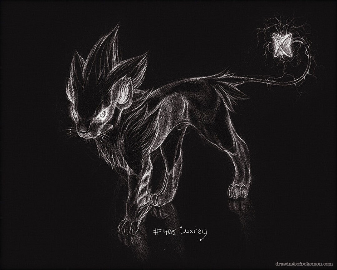Luxray - 8 X 10" Print (pokemon Drawing, Art, Artwork, Gaming, Nintendo ...