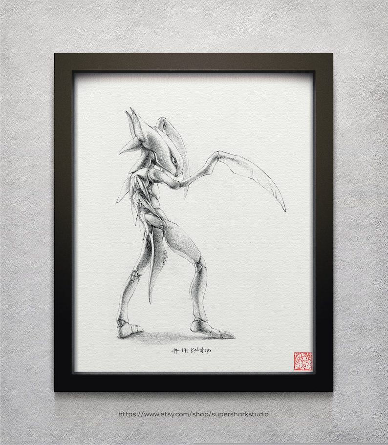 Kabutops - 8 X 10" Print (pokemon, Drawing, Art, Artwork, Gaming ...