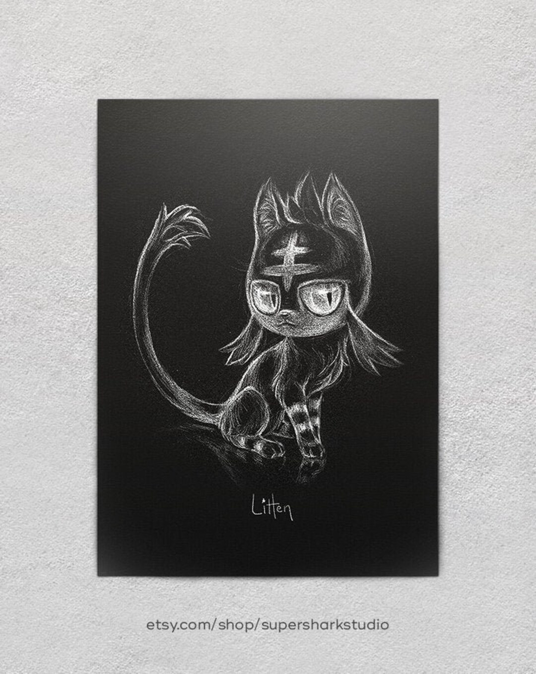 Litten - 5 X 7" Print (pokemon, Drawing, Art, Artwork, Gaming, Nintendo ...