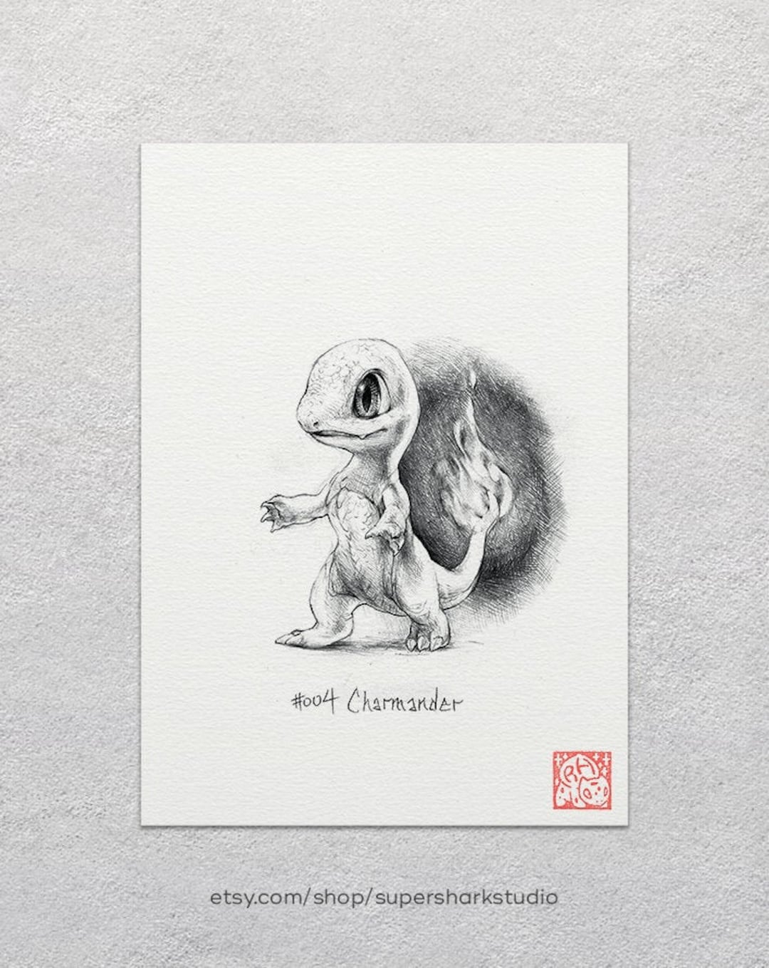Charmander - 5 X 7" Print (pokemon Drawing, Art, Artwork, Gaming ...