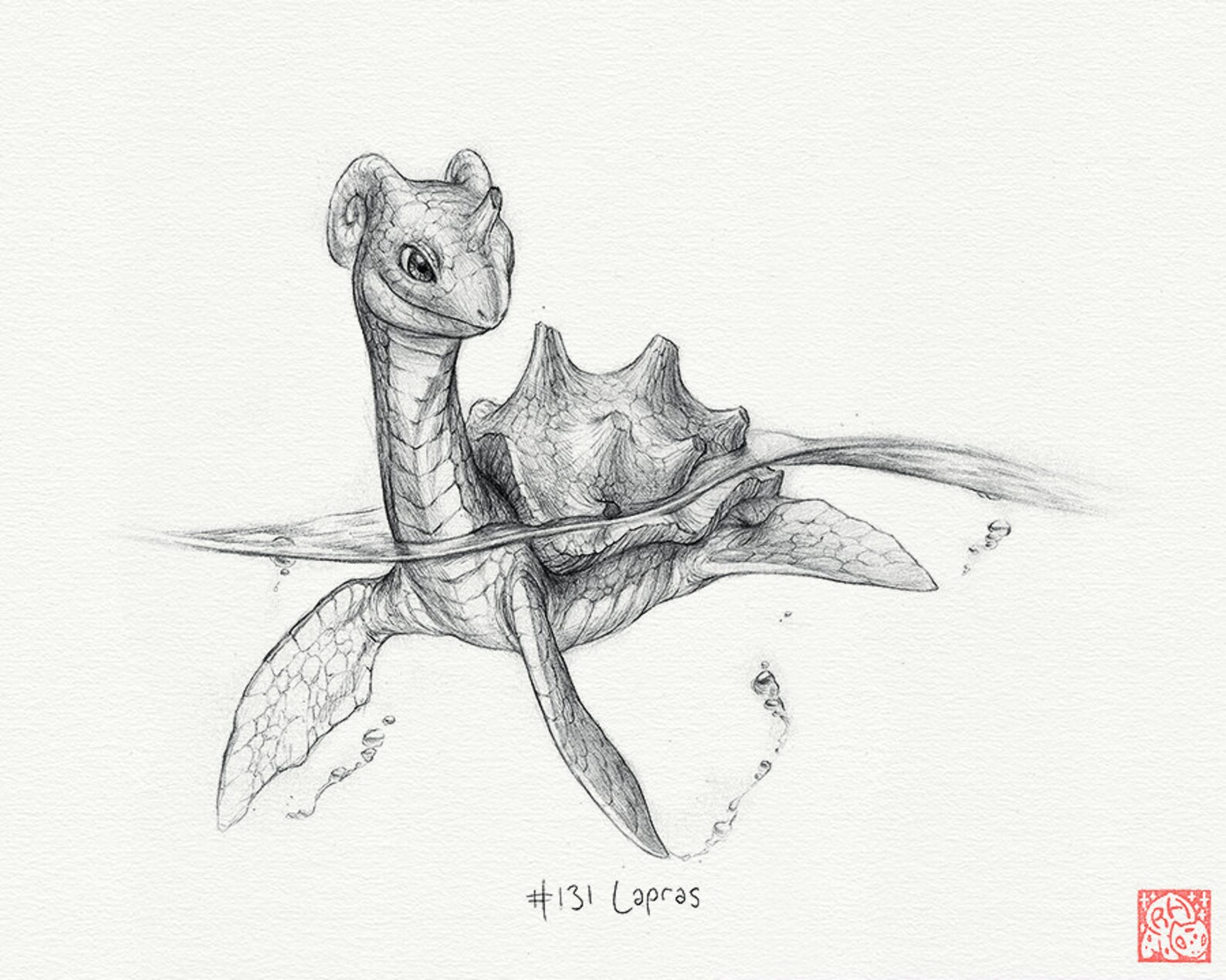Lapras 8 X 10 Print pokemon Drawing Art Artwork - Etsy