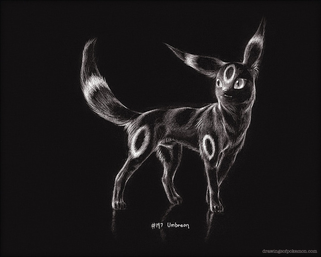 Umbreon - 8 X 10" Print (pokemon Drawing, Art, Artwork, Gaming ...
