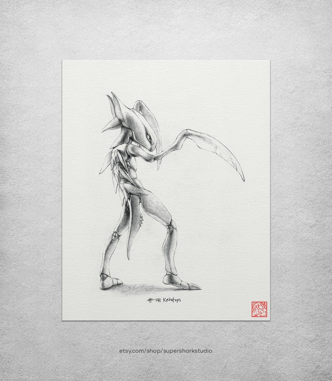 Kabutops - 8 X 10" Print (pokemon, Drawing, Art, Artwork, Gaming ...