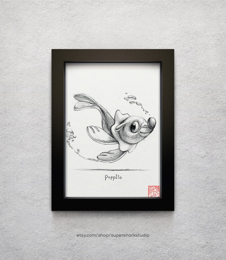 Popplio - 5 X 7" Print (pokemon Drawing, Art, Artwork, Gaming, Nintendo ...