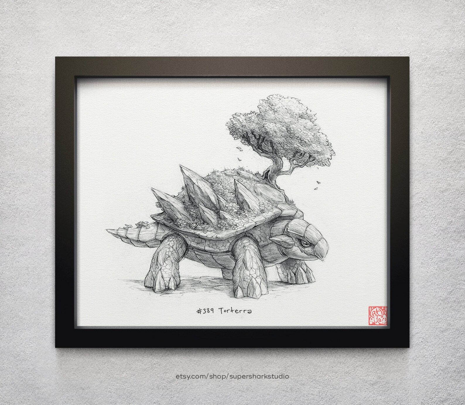 Torterra 8 X 10 Print pokemon Drawing Art Artwork - Etsy