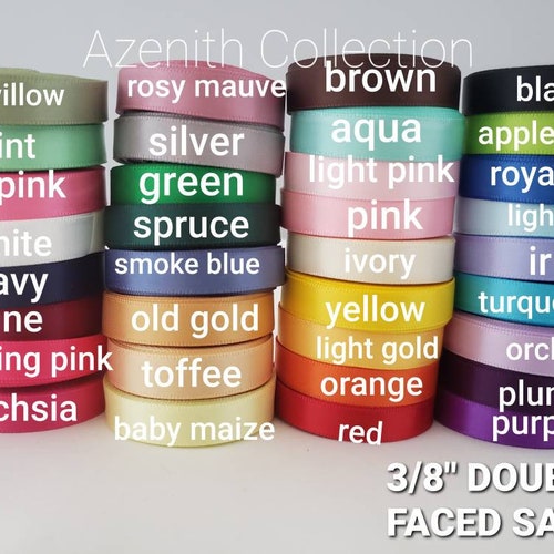 Double Faced Satin Ribbon 3/8-inch 50-yard - Etsy