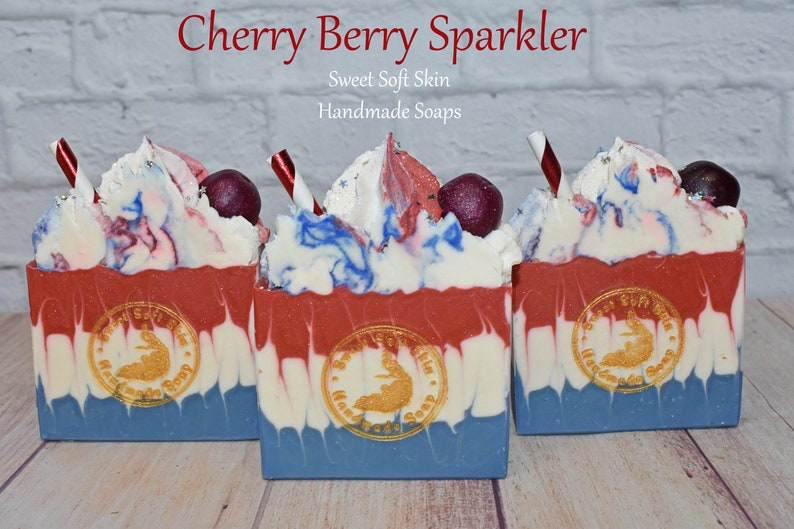 Cherry Berry Sparkler Soap Bars - Etsy