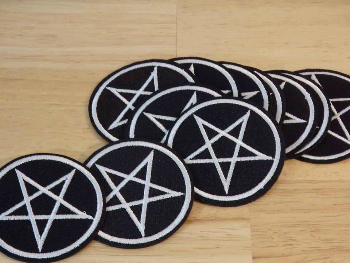 1 Pc Pentagram Patch 2.25 Iron-on sewing Pentacle | Etsy