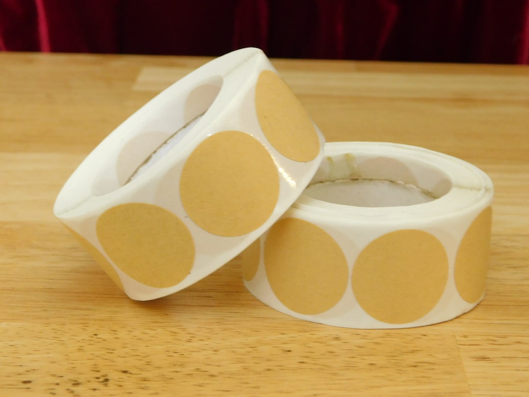 Kraft Brown Blank Stickers, 1 Inch Round, Roll of 500 (label Shipping ...