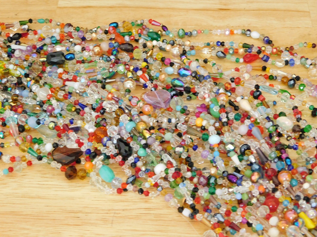 Mixed Glass Beads, 2-16mm (ab Clear Opaque Bicone Drop Faceted Round ...