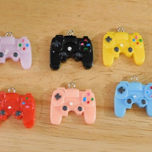 Video Game Controller Resin Pendants, Mixed Color, 24x26x7mm (gamer ...
