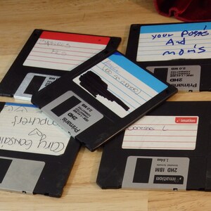 Vintage Floppy Discs 3.5" Mixed Colors Craft Grade NON-FUNCTIONING ...