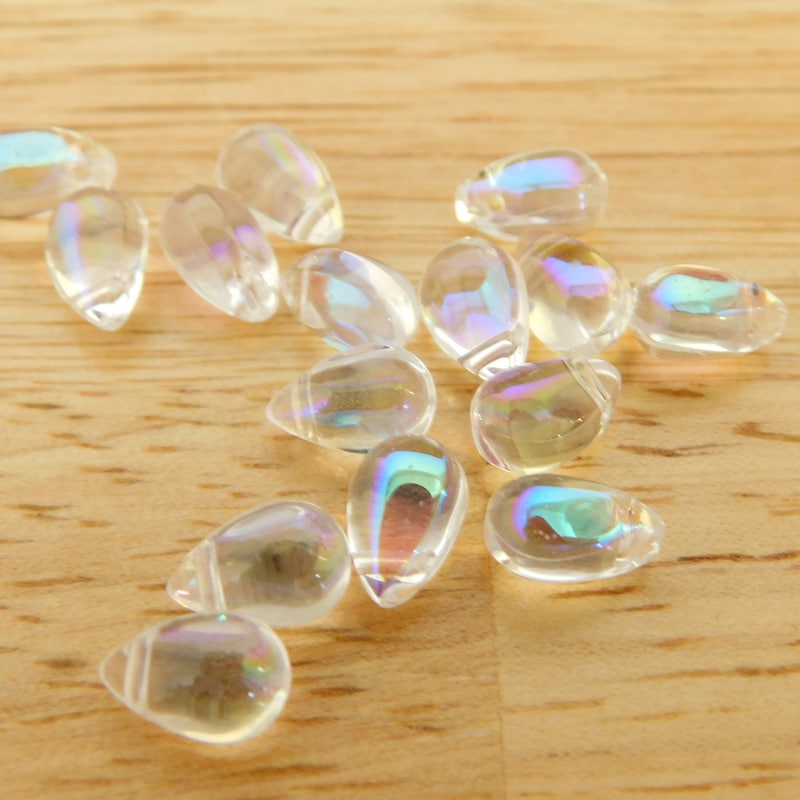 Tear Drop Beads With Loop - Etsy