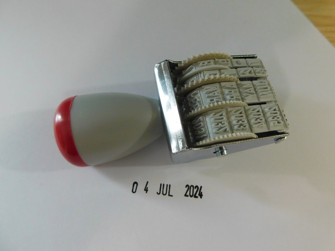 Rotating Date Stamp, 4mm Numbers, 2023 to 2034 office Library Card ...
