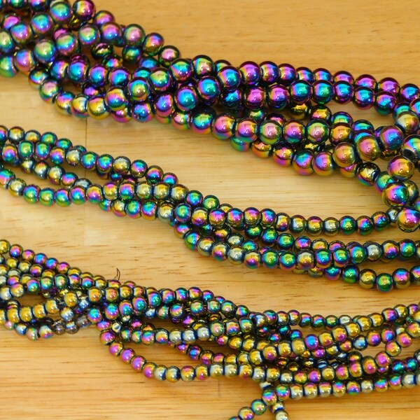 Rainbow Glass Beads Etsy