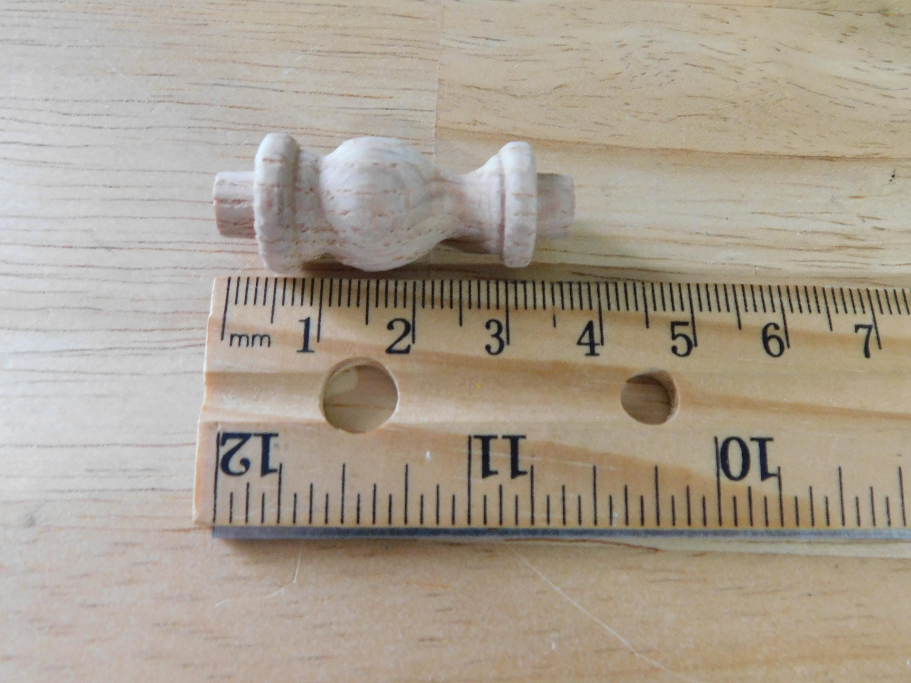 Rough Wood Spindles, 1.5" (wooden Craft Mini Miniature Dollhouse NOS ...