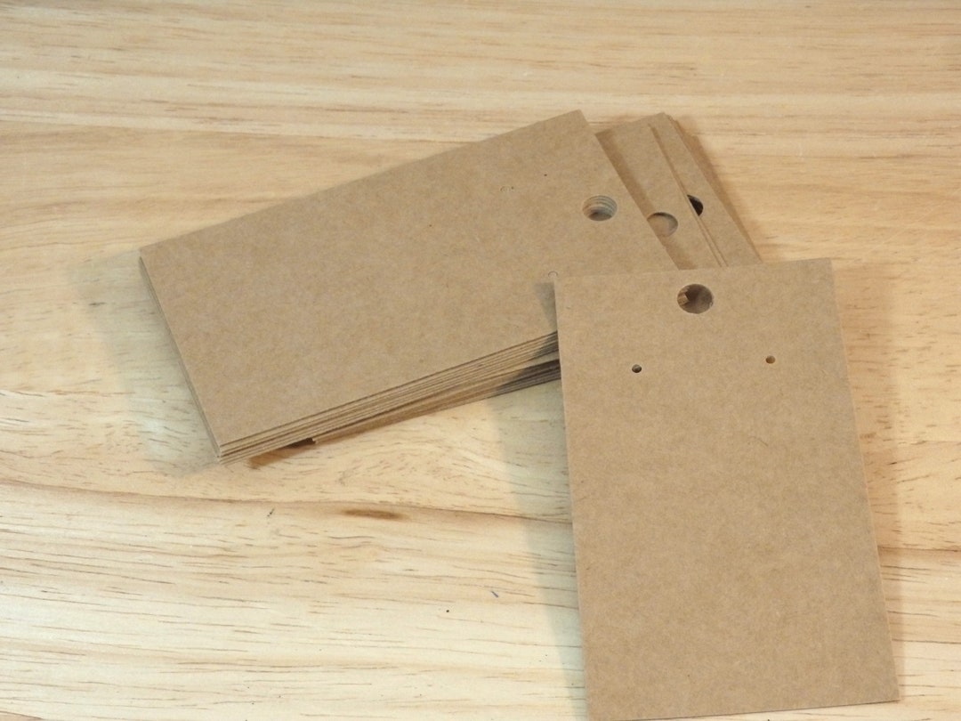 Earring Card Tags, Kraft Brown 3.5 in X 2 in (packaging Handmade Diy ...