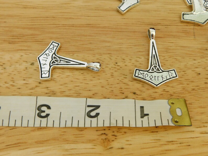 Norse Mjolnir Thor's Hammer Symbol Rune Pendants / Charms - Etsy
