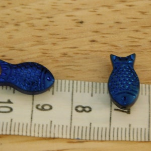 Electroplated Glass Fish Beads, 15x8x5mm, Metallic Electroform Mixed ...