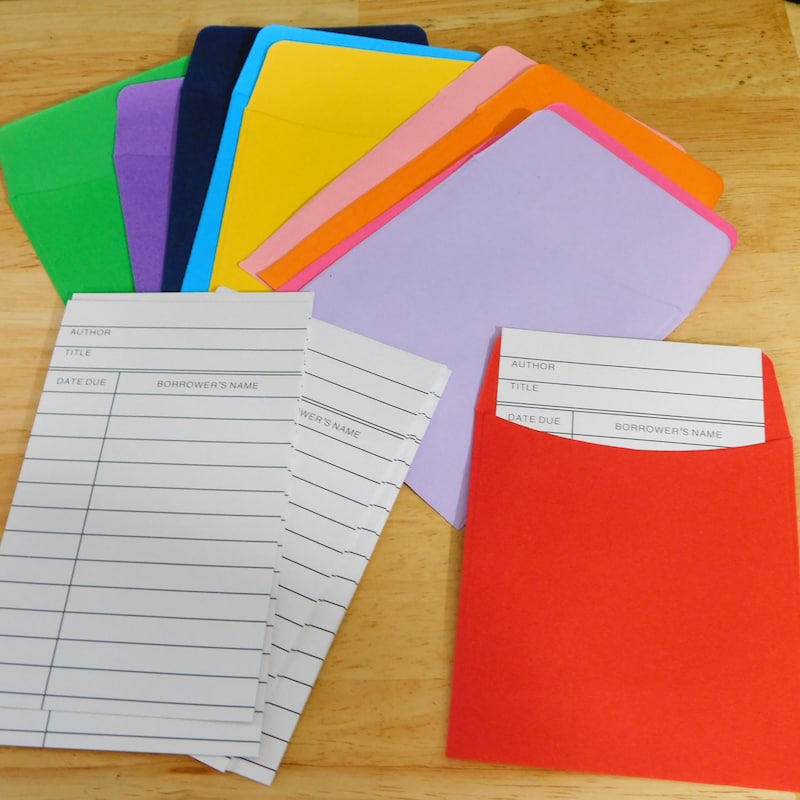 Library Checkout Cards - Etsy
