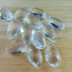 Faceted Glass Drops, Mixed Color, 22x13x8.5mm, Hole: 1mm (sparkle Gem ...