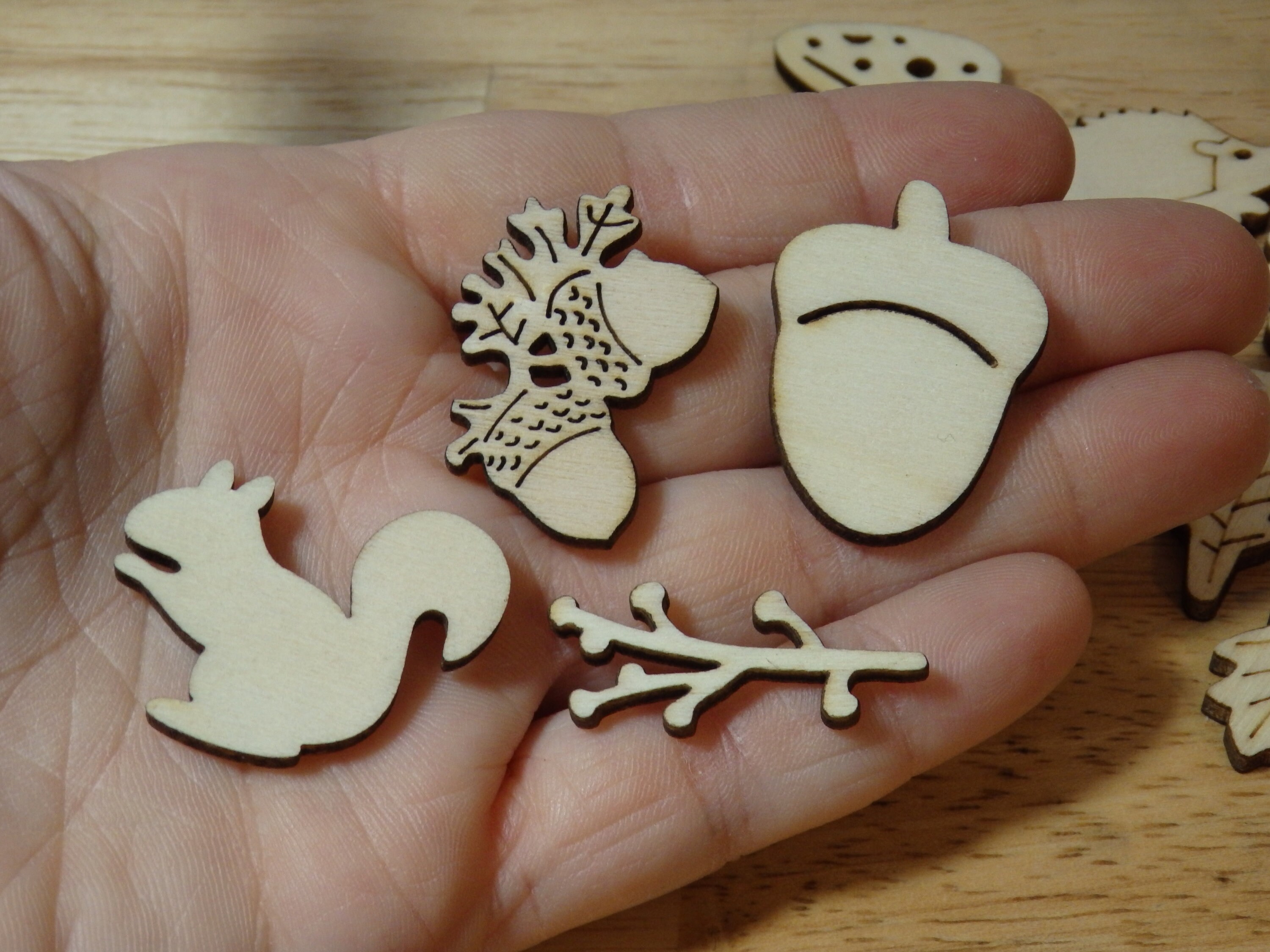 Mixed Wood Forest Animals Cut-outs squirrel Mushroom Hedgehog | Etsy