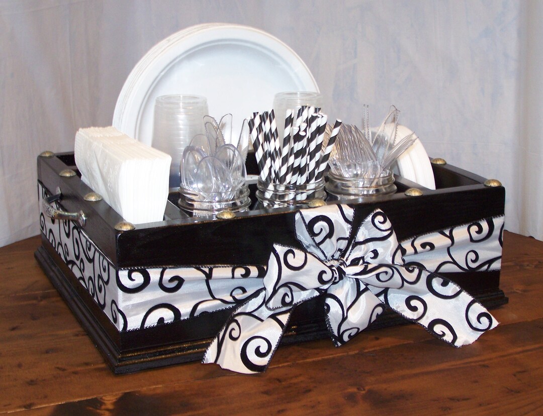 Classy Country Modern Kitchen Utensil Holder Wood Caddy Kitchen Caddy ...