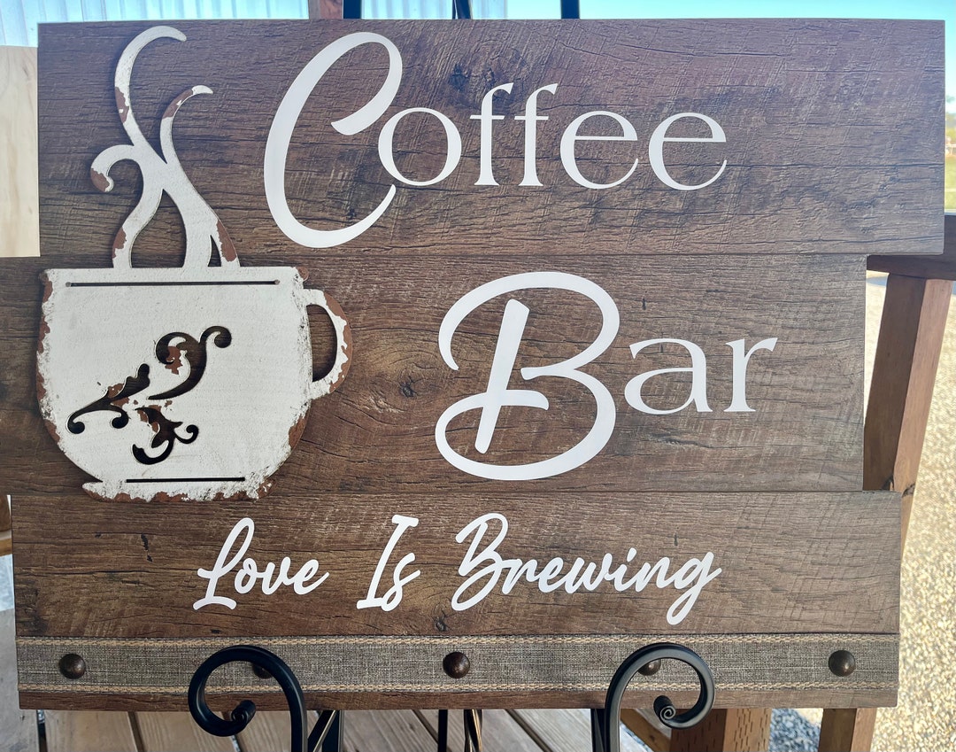 Coffee Bar, Coffee Sign, Coffee Sign Wall Decor, Coffee Wall Sign ...