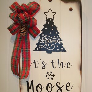 Rustic Christmas Wood Sign-moose Wonderful Time of the Year! Wood Sign ...