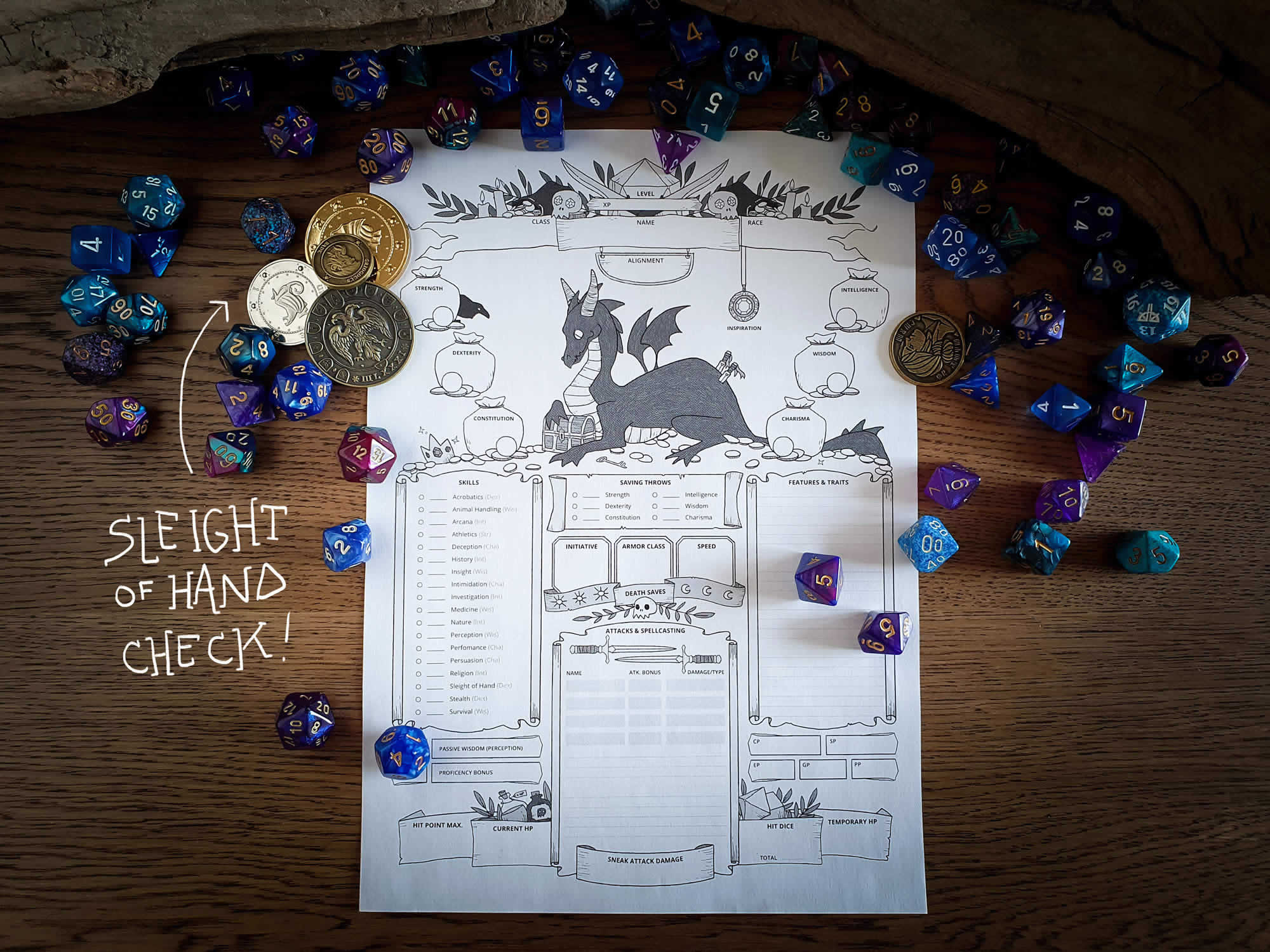 D&D 5e ROGUE Character Sheet eng/ita/fr/es Digital - Etsy UK