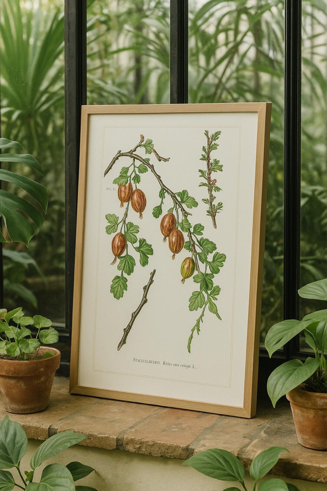Original Vintage 1950s Botanical Print: "gooseberry" Wild Fruit of ...