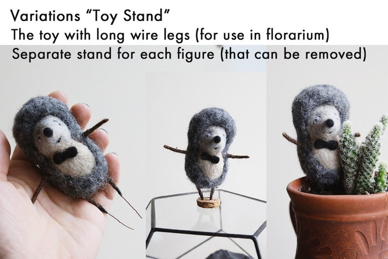 Happy Family Hedgehogs With Baby Cute Needle Felted Figurines Small ...