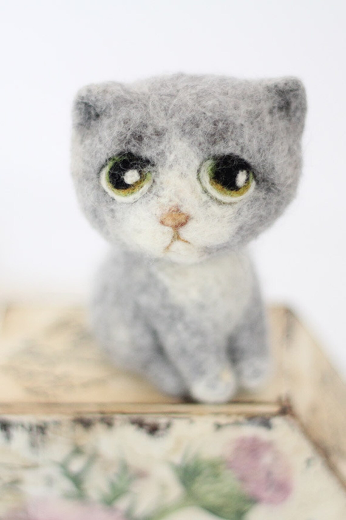 Custom Cats Portrait Grey Cat Miniature Figurine Cute Animals - Etsy
