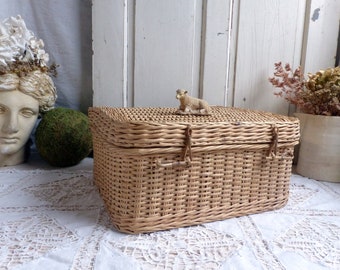 Wicker suitcase | Etsy