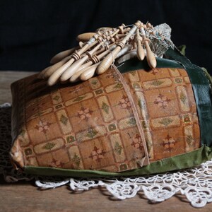 Antique French Lace Making Pillow With Lace Making Bobbins. Handmade ...