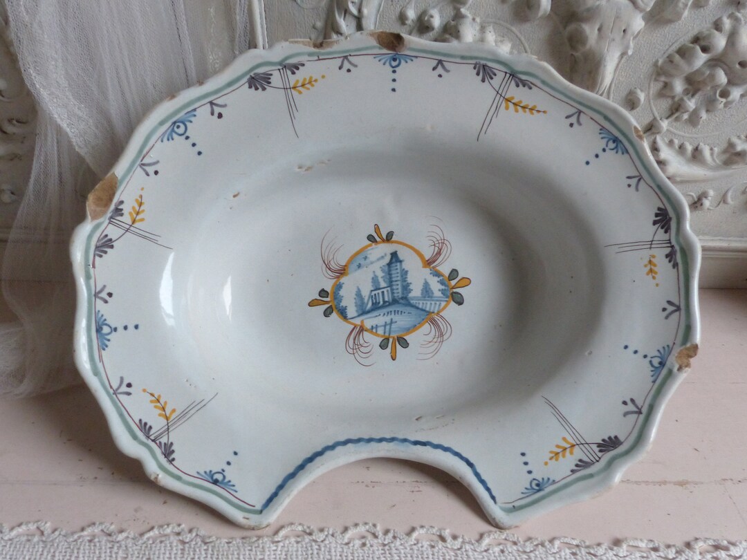 Antique French Handmade Shaving Bowl. 18th to Early 19th Century ...