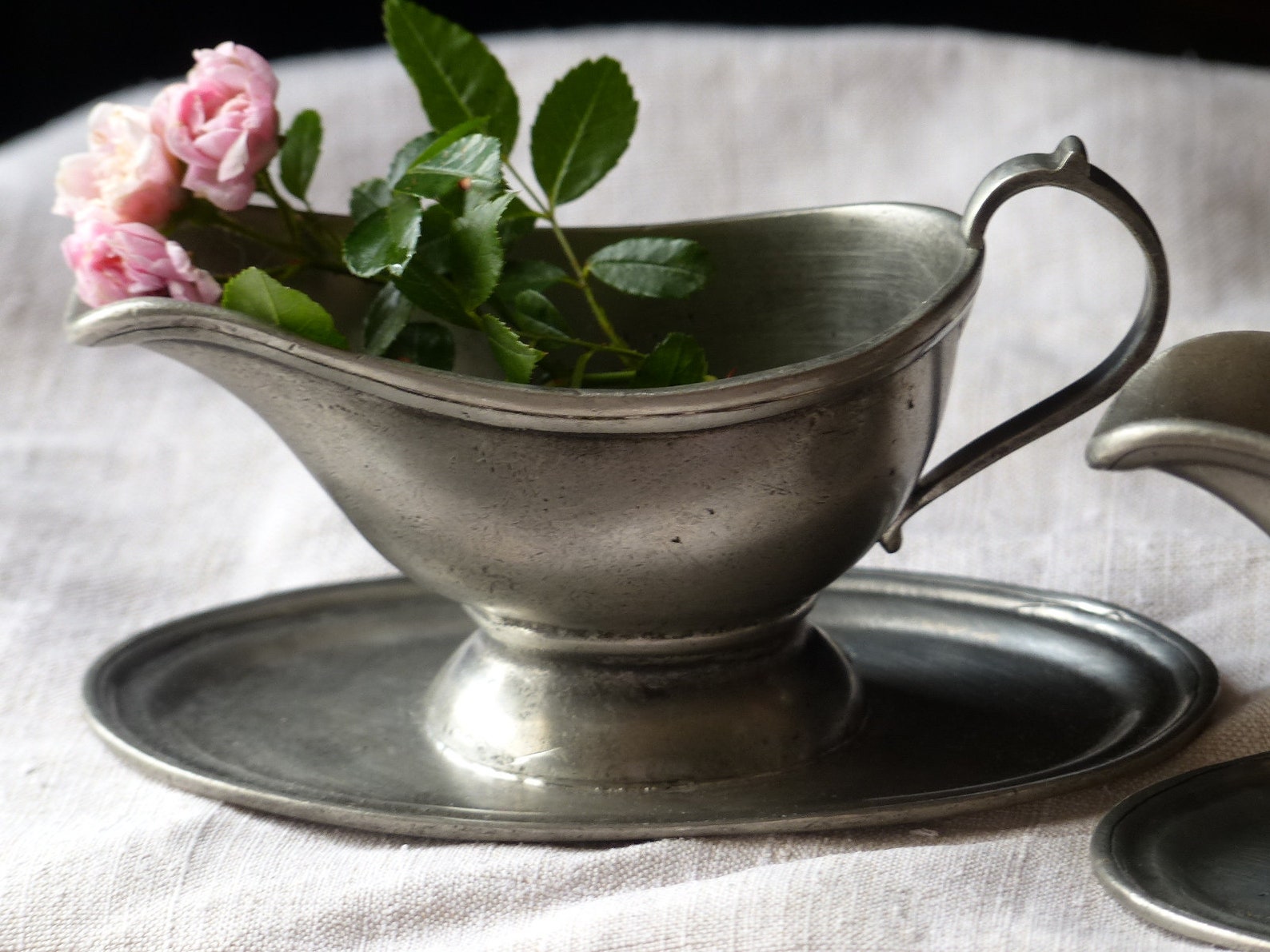 One Antique French Pewter Sauce Pitcher. Pewter Gravy Boat. - Etsy