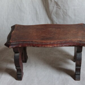 Antique French Handmade Wooden Foot Stool. Primitive Rustic Wood Foot ...