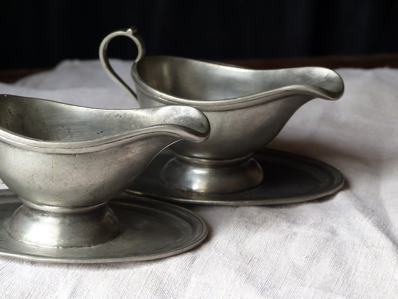 One Antique French Pewter Sauce Pitcher. Pewter Gravy Boat. - Etsy