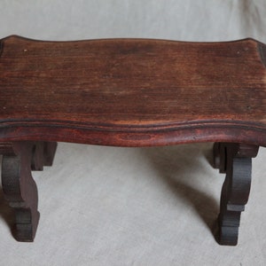 Antique French Handmade Wooden Foot Stool. Primitive Rustic Wood Foot ...