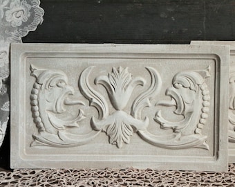 Set of 2 Antique French Renaissance Style Sculpted Wood Panels ...