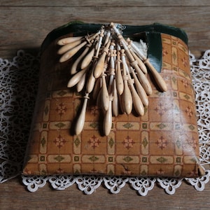 Antique French Lace Making Pillow With Lace Making Bobbins. Handmade ...