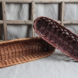 Set of 2 French Vintage Baguette Baskets. Bread Basket. Holiday Dinner ...