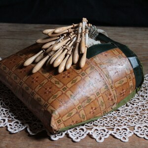 Antique French Lace Making Pillow With Lace Making Bobbins. Handmade ...