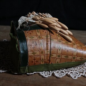 Antique French Lace Making Pillow With Lace Making Bobbins. Handmade ...