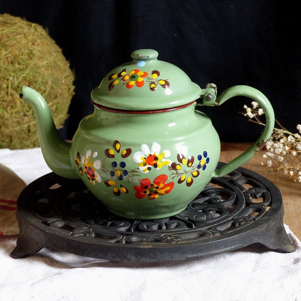 Enamel Tea Pot - Etsy