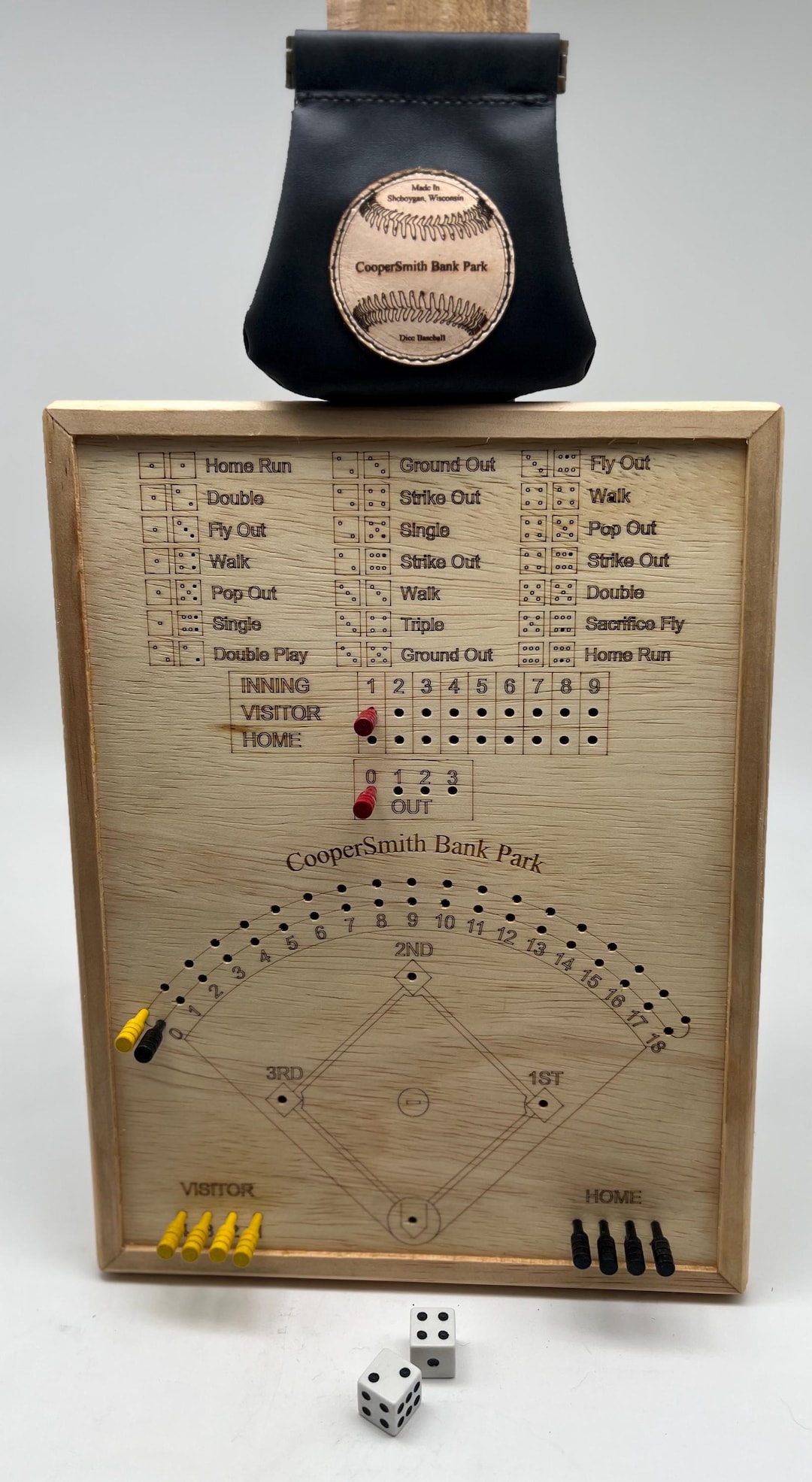 Deluxe Baseball Dice Game With Personalized Logo - Etsy